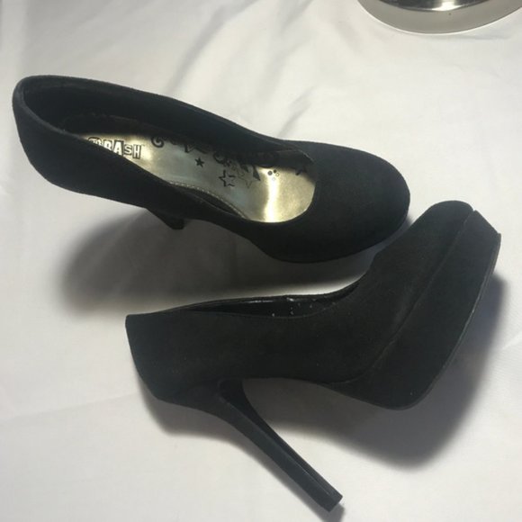 Brash | Shoes | Brash Black Faux Suede Platform Heels 9 | Poshmark